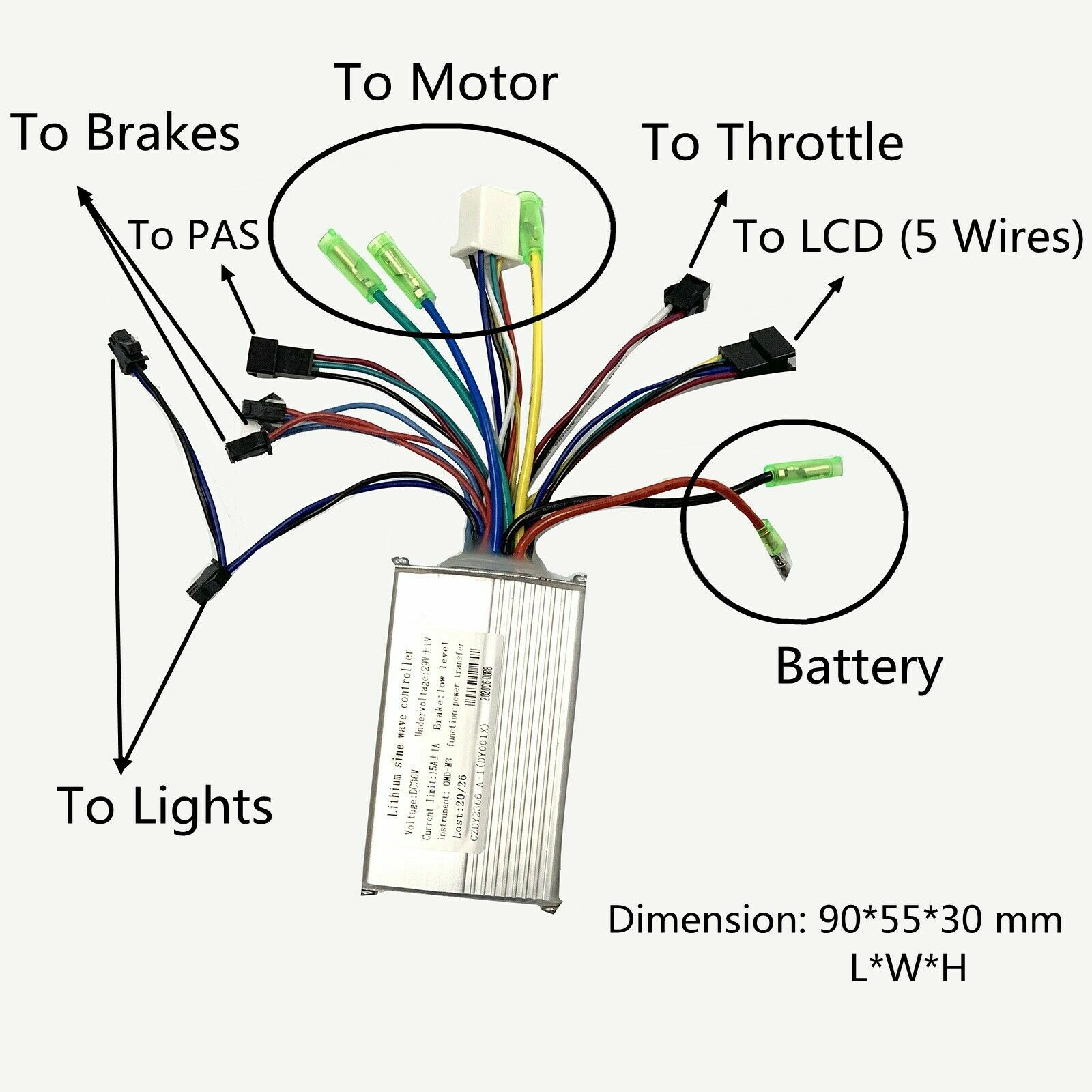 36V 350W Brushless Motor Controller for eBike Bicycle Scooter eBike | eBay