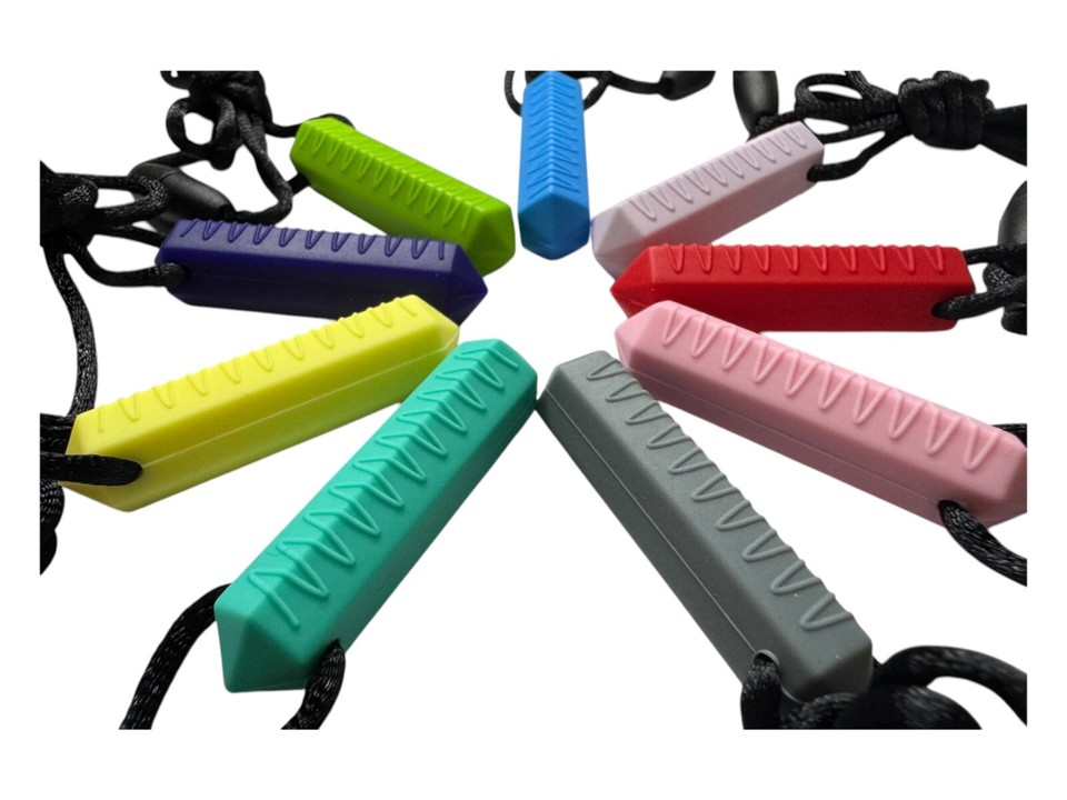 Chewelry Sensory Mini Gem Chew Necklace Pendant Textured Stim Jewellery ...