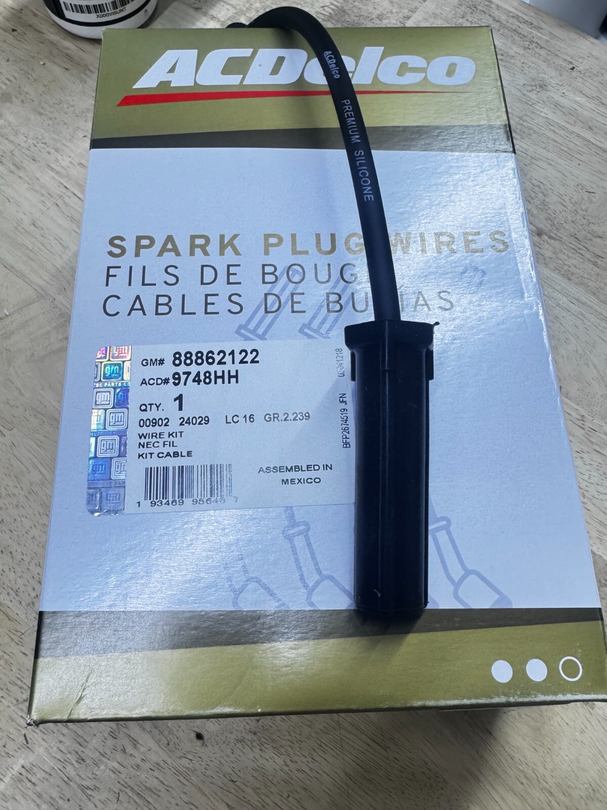 9748hh Acdelco Spark Plugs Wires Set Of 8 For GMC Chevy Cady Hummer 5.3 ...