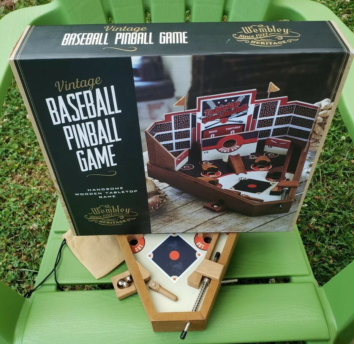 Wembly Vintage Baseball Wooden Pinball Game Tabletop rare handsome | eBay