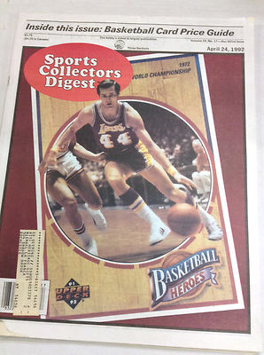 Sports Collectors Digest Magazine Price Guide April 24, 1992 061217nonr ...