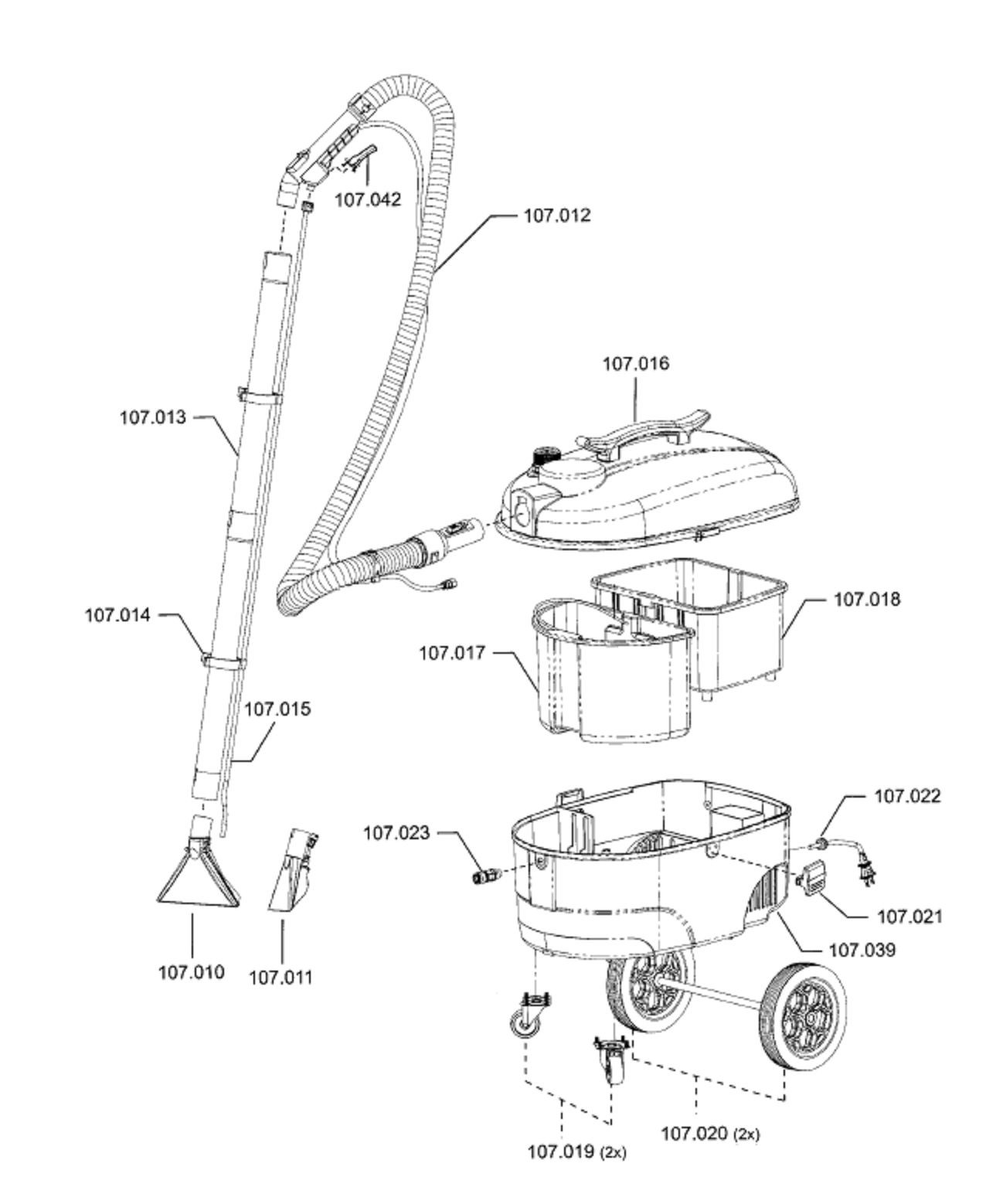 Sprintus SE7 Bodendüse 250 mm Boden-Teppich-Extraktions-Düse 107010 ...
