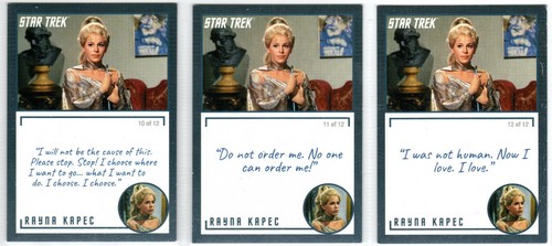 STAR TREK TOS ARCHIVES & INSCRIPTIONS #93 BASE SET RAYNA KAPEC ALL 12 ...