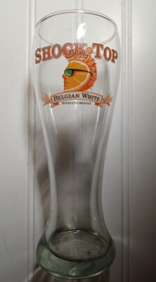 Shock Top Belgian White Beer 16 oz Pilsner Glass Wheat Ale | eBay