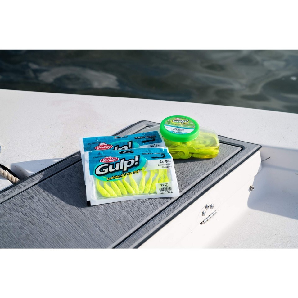 Berkley Gulp! Alive! Swimming Mullet Saltwater Fishing Soft Bait ...