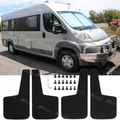 4x Rubber Mud Flaps Splash Guards For Fiat Ducato Motorhome Campervan ...