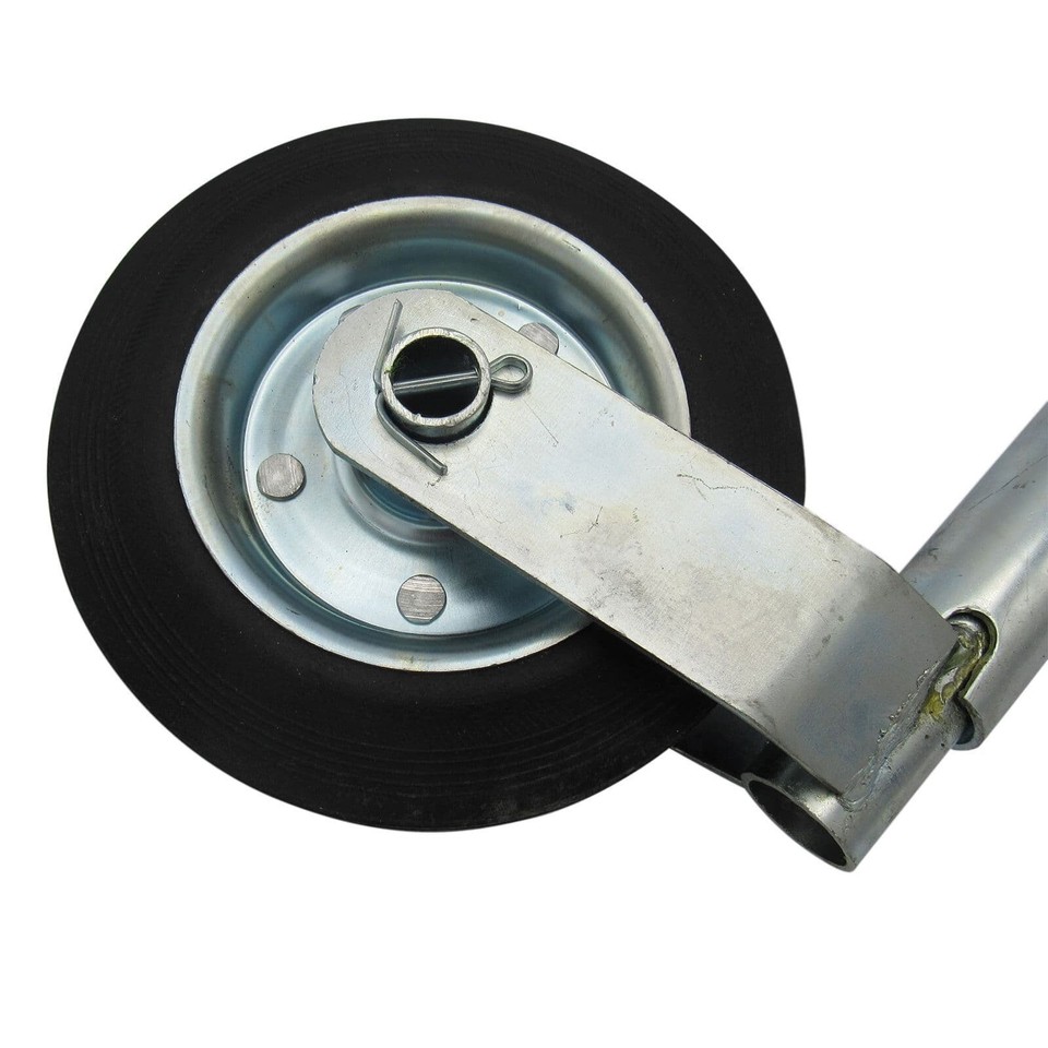 Heavy Duty Jockey Wheel & Clamp 34MM (Metal Rim Wind Up Handle Trailer ...
