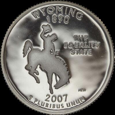 2007 S Wyoming State Quarter Gem PROOF Deep Cameo CN-Clad Coin | eBay
