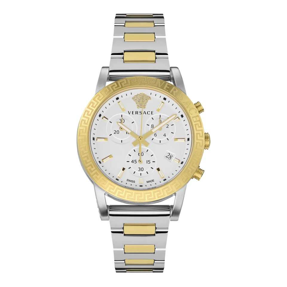 Versace VEKB00622 Sport Tech Lady Chrono white silver gold Women's ...