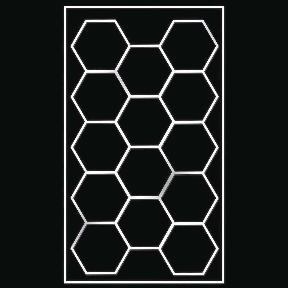 14 Hexagon LED Lighting Car Detail Home Garage Workshop Retail ...