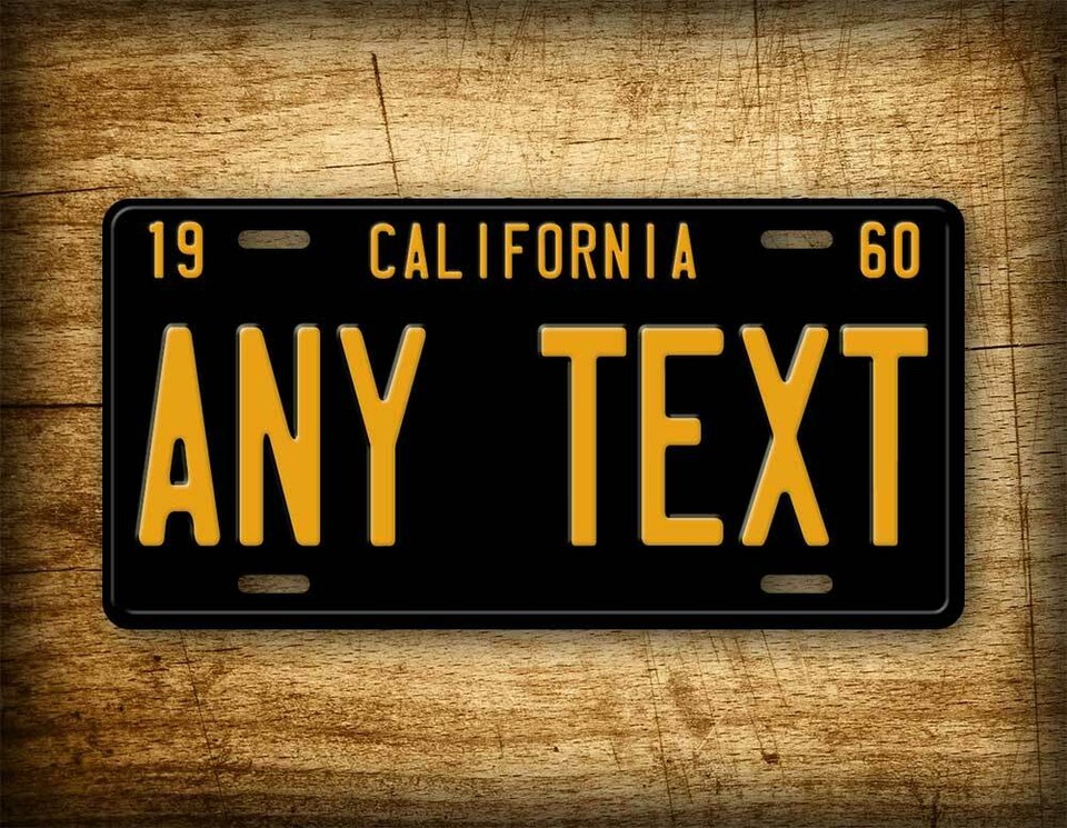 Personalized California License Plate / Retro 1950s 1960s 1970s Custom ...