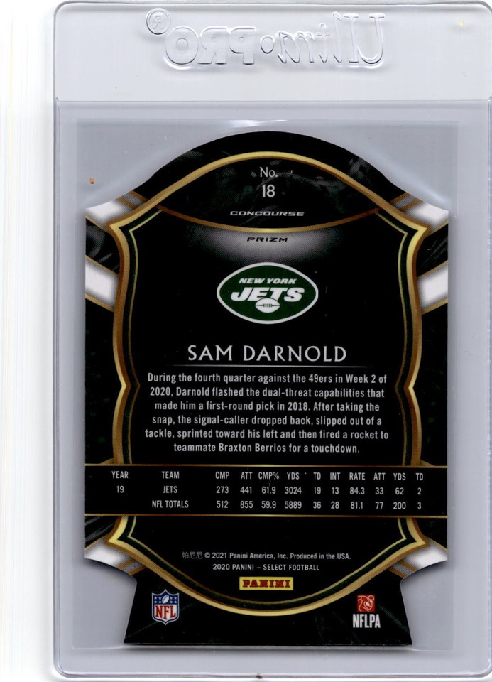 2020 Panini Select Red Prizm Die Cut Sam Darnold | eBay