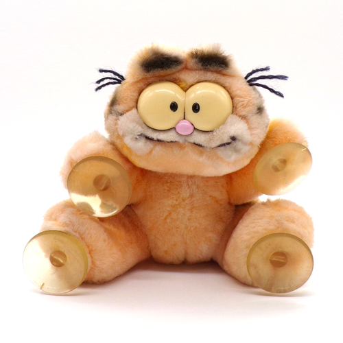 Vintage Garfield Window Cling Plush Attack Cat Dakin 1981 Stuffed Toy ...