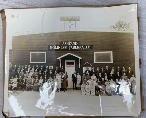 Vintage Black and White Photo Church Congregation People Family ...