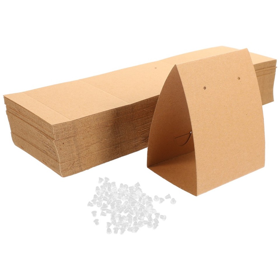 100 Pcs Earring Cardboard for Selling Hanging Cards Display Holder | eBay