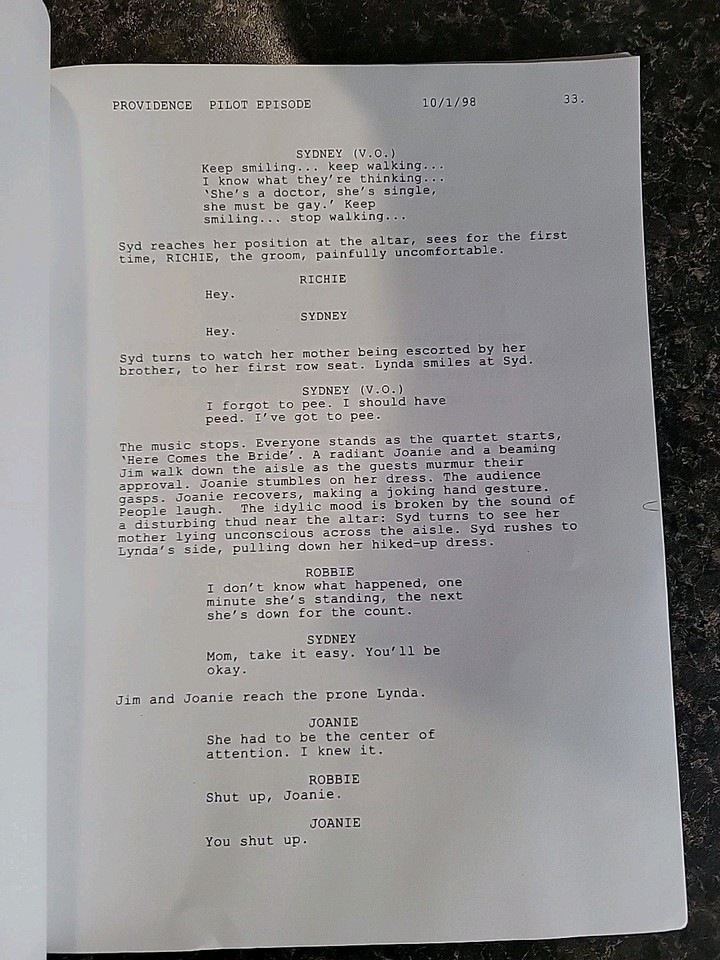 Providence TV Show Pilot Episode Cast Signed Autographed Script ...