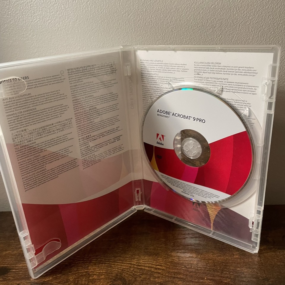 Adobe Acrobat Pro 9 for Windows 10 & 11 Complete w/ Full Retail Serial ...