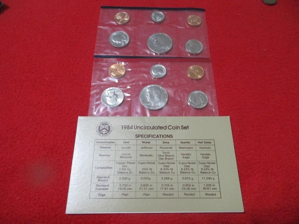 1984 P&D US Mint Set. .. With Envelope of issue. #MF-3986 | eBay