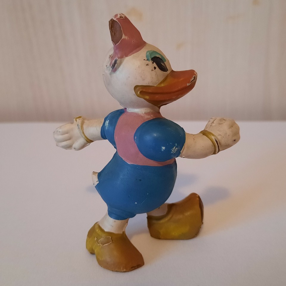 Vintage rubber toy doll Miniature DAISY DUCK Biserka Walt Disney ...