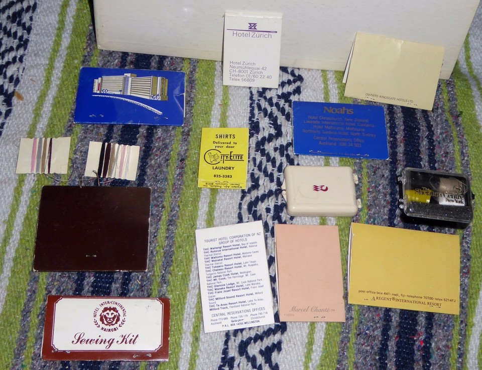 Lot of 12 Vintage International Hotel Sewing and Mending Kits + Extra ...