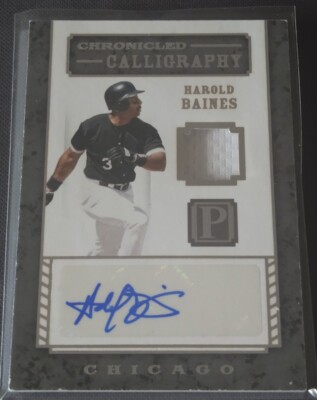 2016 Panini Pantheon Chronicled Calligraphy Harold Baines Patch Auto ...