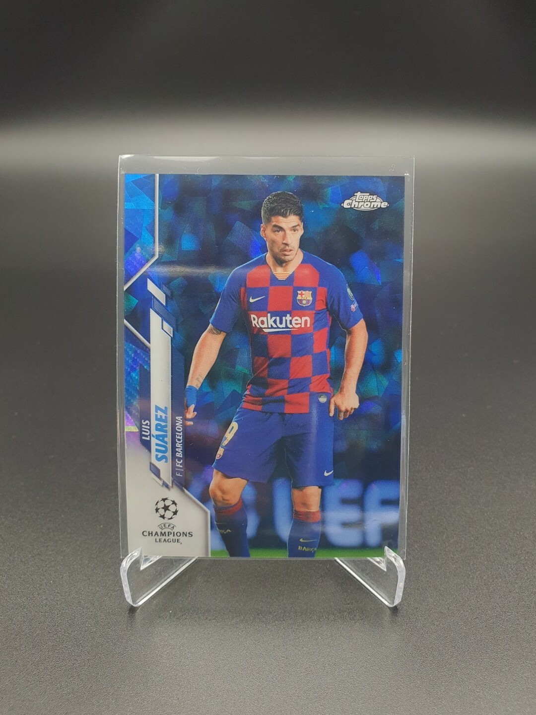 2020 TOPPS CHROME CARD LUIS SUAREZ CHAMPIONS LEAGUE NM SAPPHIRE ...