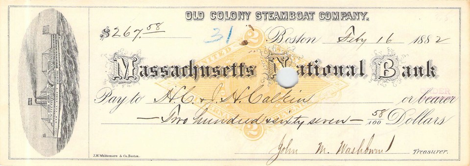 1882 NEW YORK CITY H C CAULKIN HEIRLOOM AUTOGRAPH REVENUE STAMP | eBay