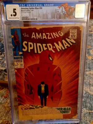 AMAZING SPIDER-MAN #50. 1967 .5 CGC. First Appearance KINGPIN! Plus ...