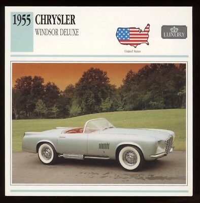 1955 Chrysler Windsor Deluxe Classic Cars Card | eBay