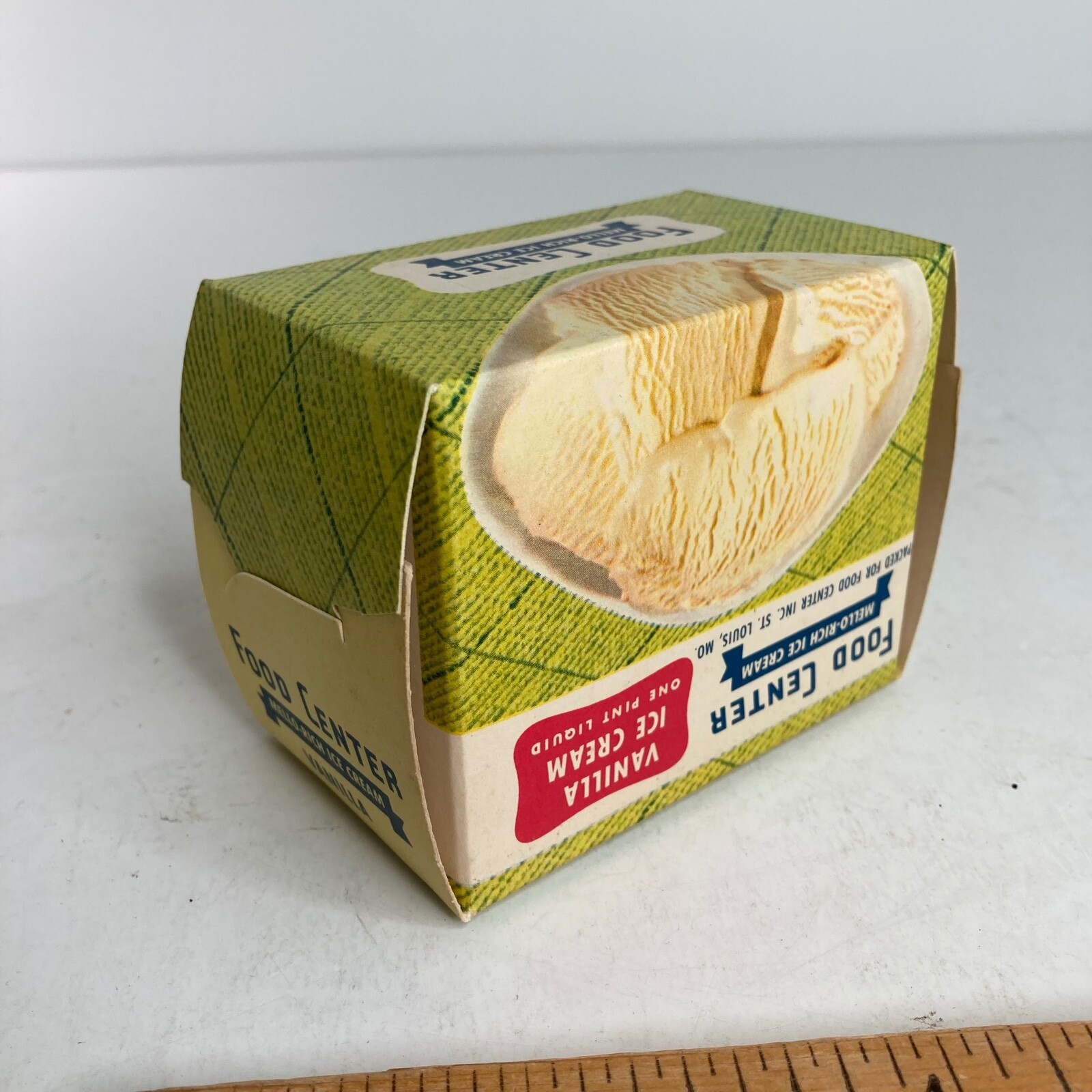 Vintage Food Center Mello-Rich ICE CREAM box Vanilla One Pint - St ...
