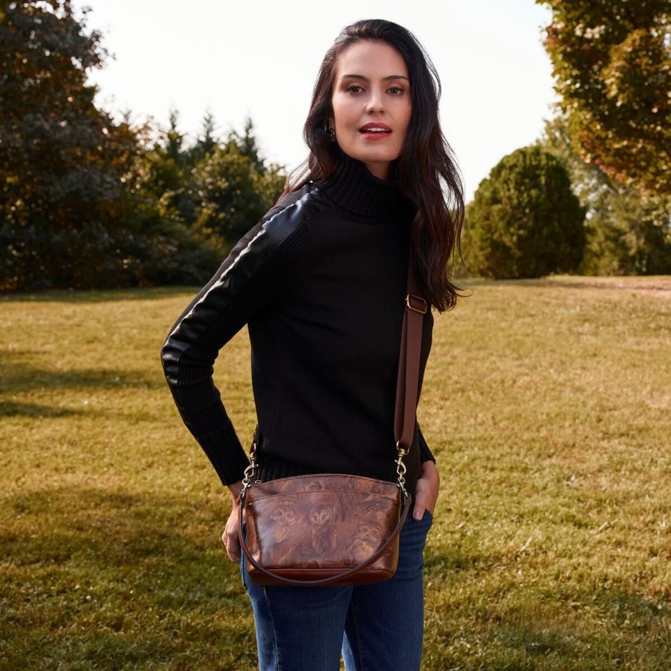 Patricia Nash Marcie Leather Crossbody Owl Print - New w Tags - Retail ...