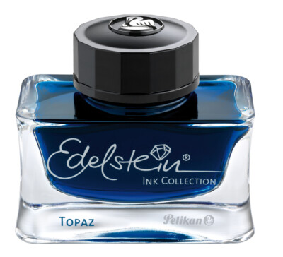Pelikan Edelstein Bottled Ink for Fountain Pens in Topaz Blue - 50 mL ...