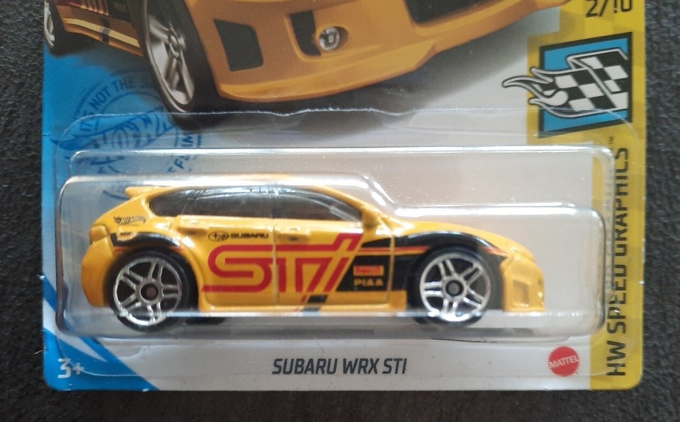 Hot Wheels 68/250 HW Speed Graphics 2/10 Subaru WRX STI Yellow | eBay