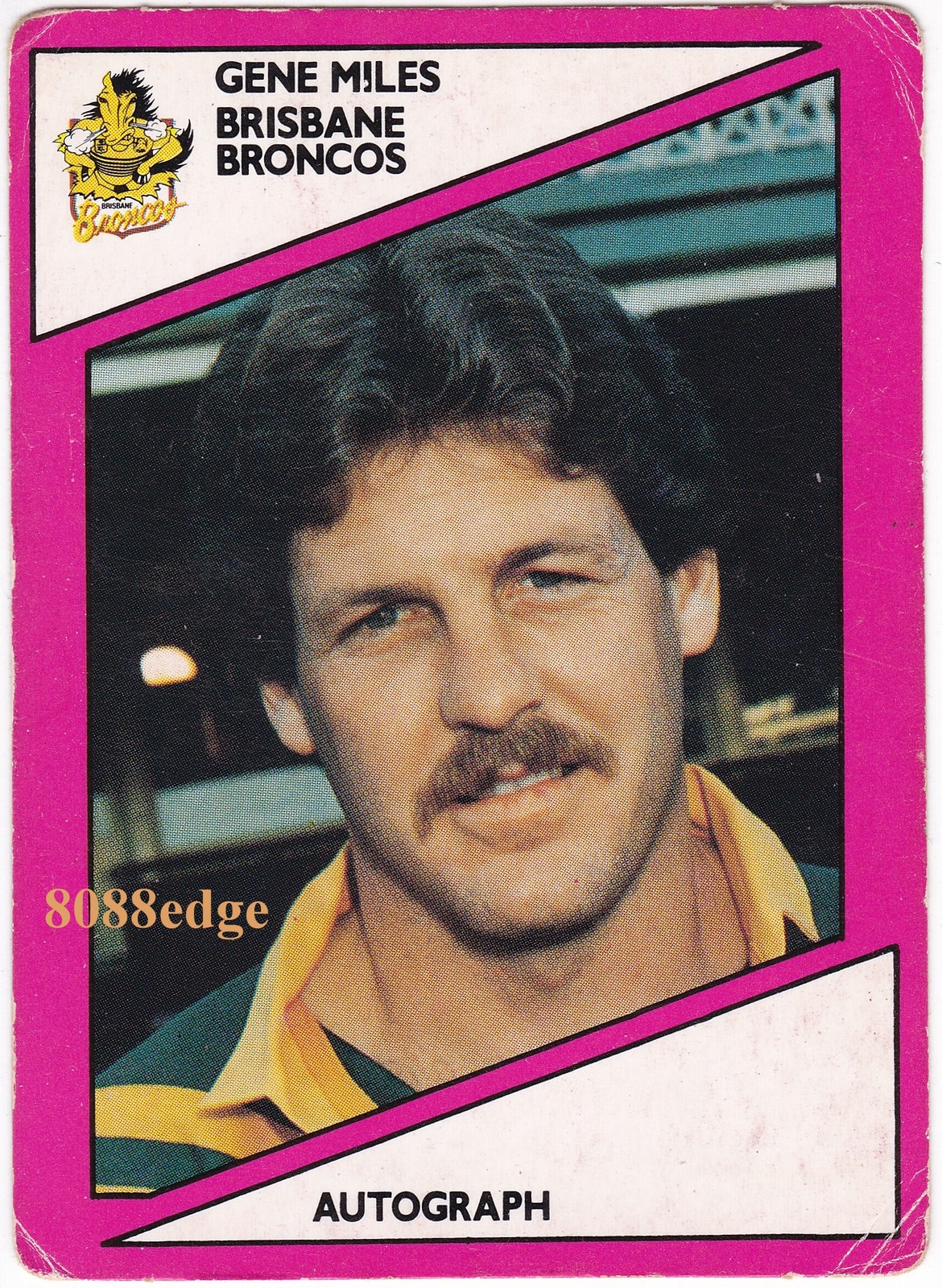 1988 SCANLENS RUGBY LEAGUE #114 of 144: GENE MILES -BRISBANE BRONCOS ...
