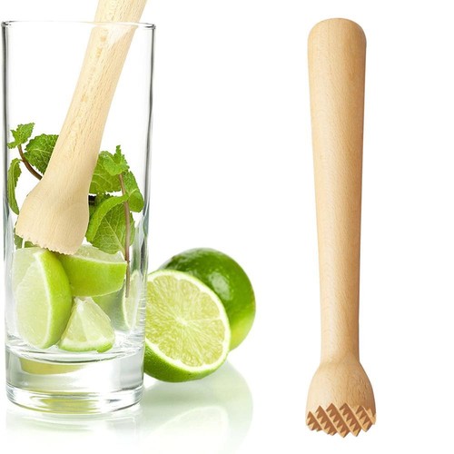Wooden Cocktail Mixer Muddler Crusher Ice Hammer Masher Stirrer Kitchen ...