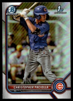 2022 Bowman Chrome Refractor Christopher Paciolla Rookie G5 Chicago ...