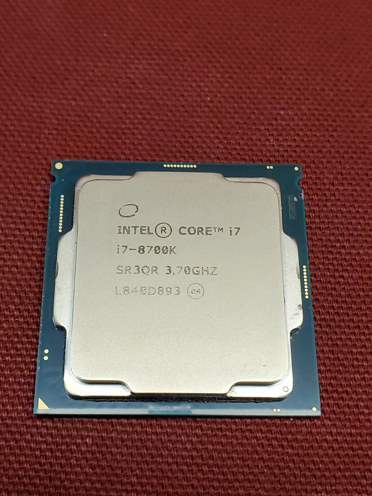 Intel Core i7 8700K 3.70Ghz SR3QR CPU Processor #9825 | eBay