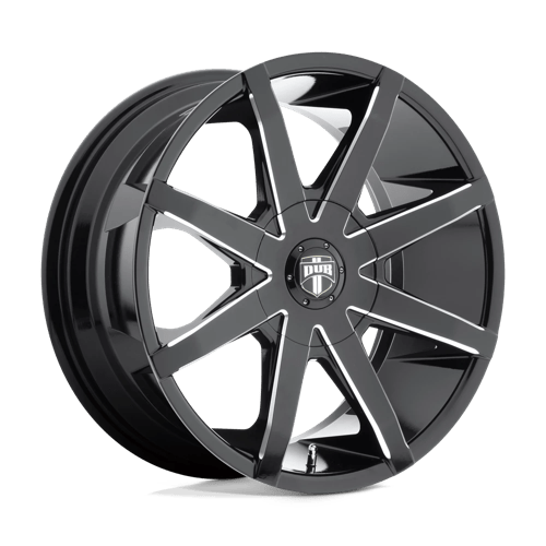 (SET 4) DUB 1PC S109 Push 20x8.5 5x114.3/5x127 30mm Gloss Black Milled ...