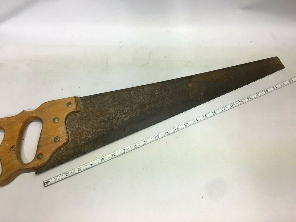 Disston Sons Panel Hand Saw Nib 26" Blade 7TPI Philadelphia USA Antique ...