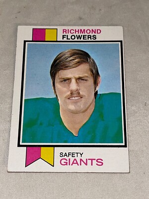 1973 New York Giants Richmond Flowers NFL Topps Football #166 Trading ...
