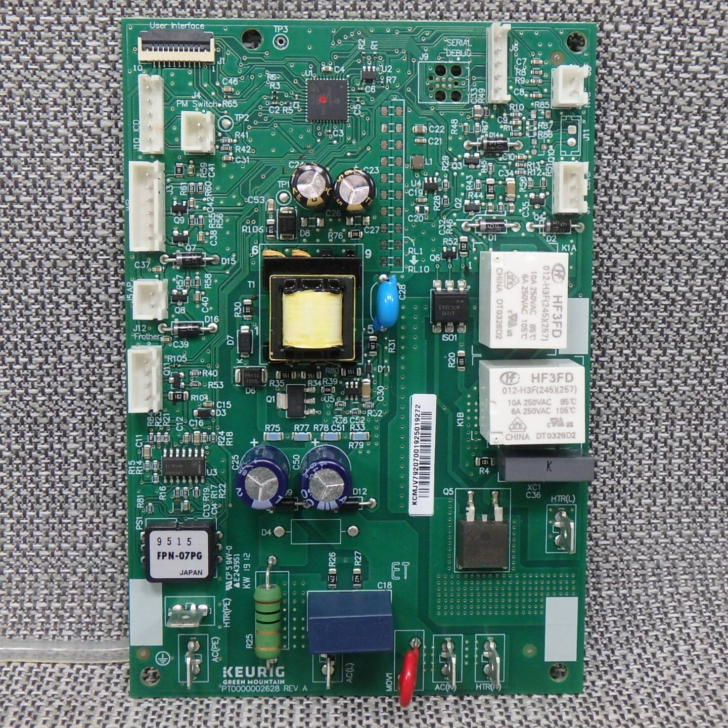 Keurig Power Circuit Mother Board PCB Green Mountain K-Cafe K83 K84 ...