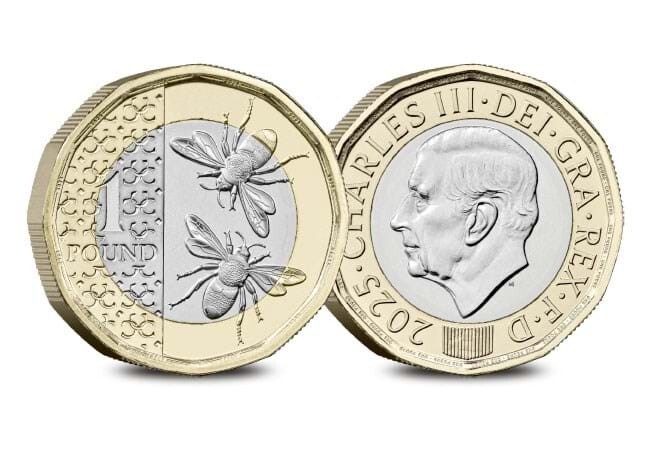 Just Released 2025 £1 One Pound Coin Bees Brilliant Uncirculated BUNC ...