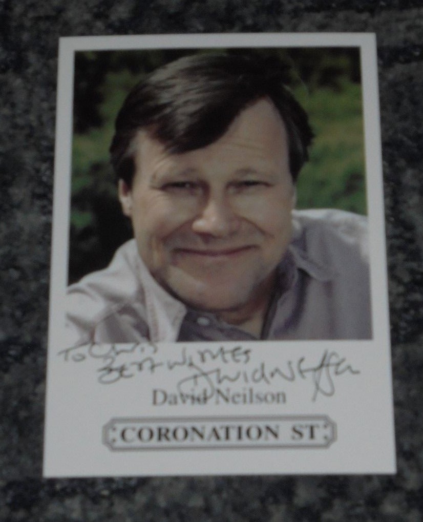 DAVID NIELSON - CORONATION ST -POSTCARD PHOTO SIGNED (DEDICATED) | eBay UK
