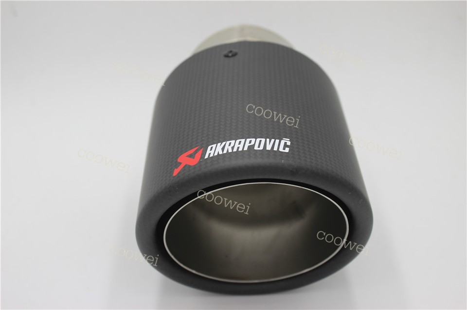Akrapovic 63mm Inlet (101mm Outlet) Universal Pipe Carbon Fiber Exhaust ...