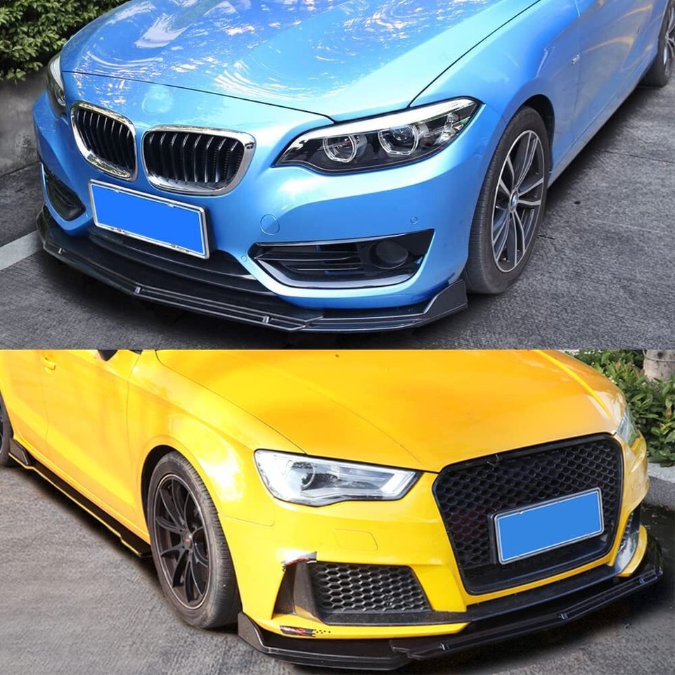 Gloss Black Car Front Bumper Spoiler Lip Splitter Body Kits For Ford ...