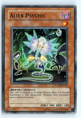 Yu-Gi-Uh Alien Psychic #STON-EN031 Strike of Neos tcg LP | eBay