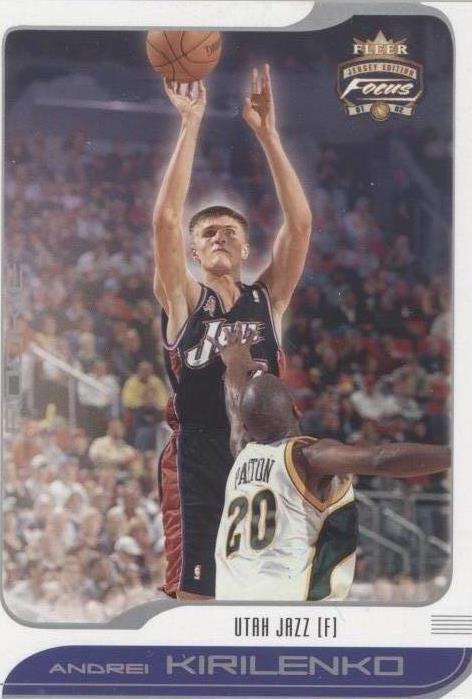 2001-02 Fleer Focus Jersey Edition - Rookie Andrei Kirilenko #122 /1850 ...
