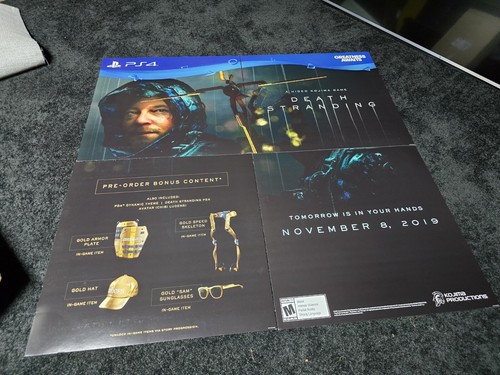 DEATH STRANDING Gamestop Banner Display Huge 4 Piece Poster VERY RARE ...