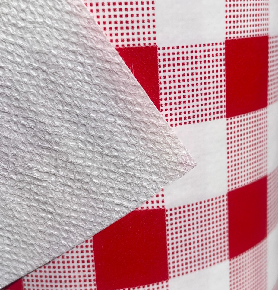 Red Plaid Premium Plastic Vinyl Table Cover Tablecloth Protector - Sold ...