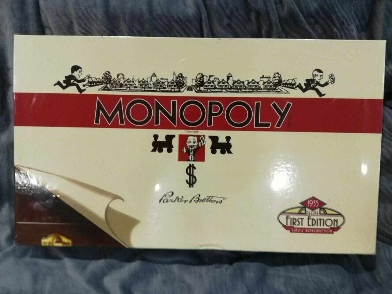 Rare Monopoly 1935 Deluxe First Edition Classic Reproduction w/ Wood ...